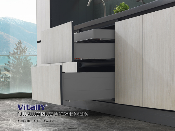 Full Aluminium Drawer Series System - Vitally Sdn Bhd
