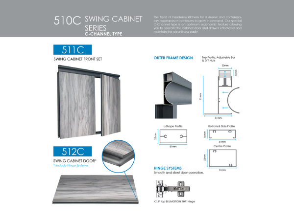Aluminium Cabinet Swing Unit For Kitchen & Toilet - Vitally